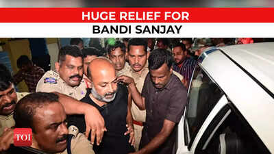 SSC paper leak case: Telangana BJP president Bandi Sanjay released from prison | Hyderabad News ...