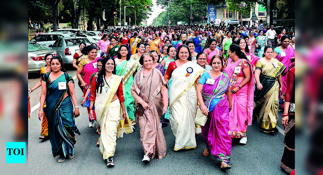 Saree Walkathon: Saree Walkathon In City On Sunday | Surat News - Times ...