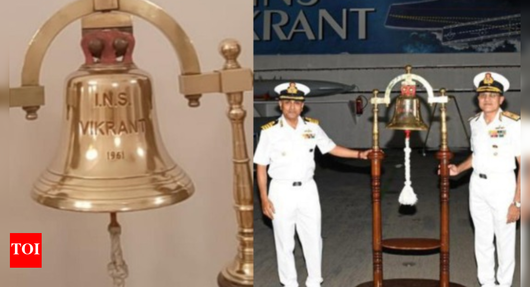 INS Vikrant gets back its 'original' 1961 bell | India News - Times of ...