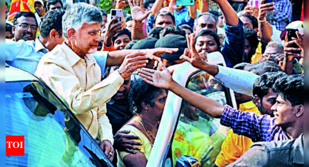 Chandrababu Naidu begins tour of NTR, Krishna districts | Vijayawada News - Times of India