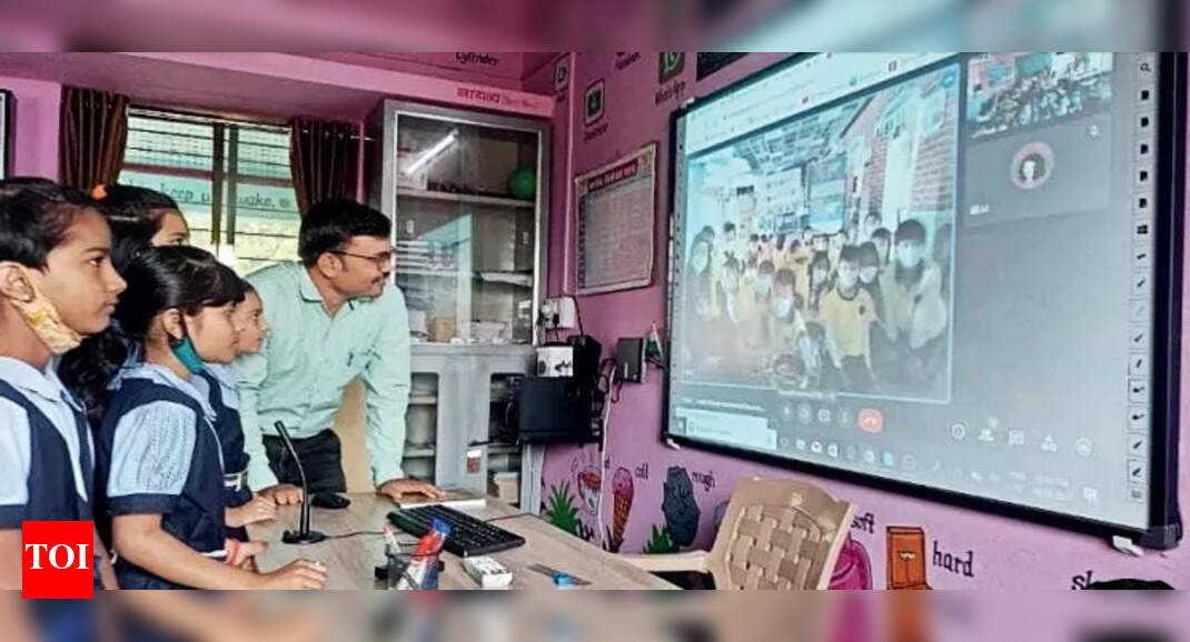 These village students travel the world digitally - Times of India