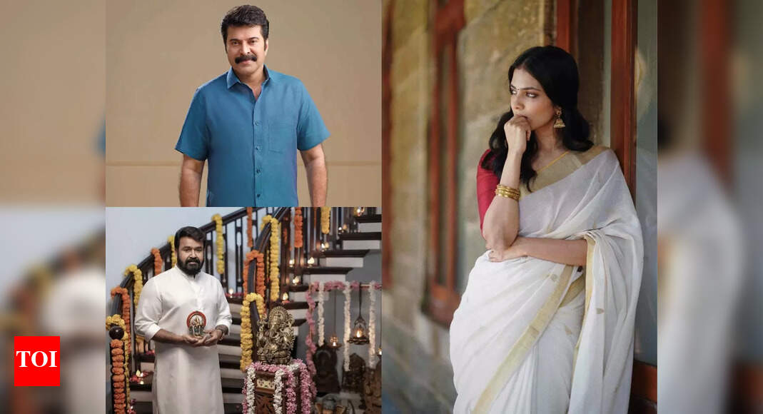 Mammootty, Mohanlal, Malavika Mohanan, and M-Town stars celebrate Vishu ...