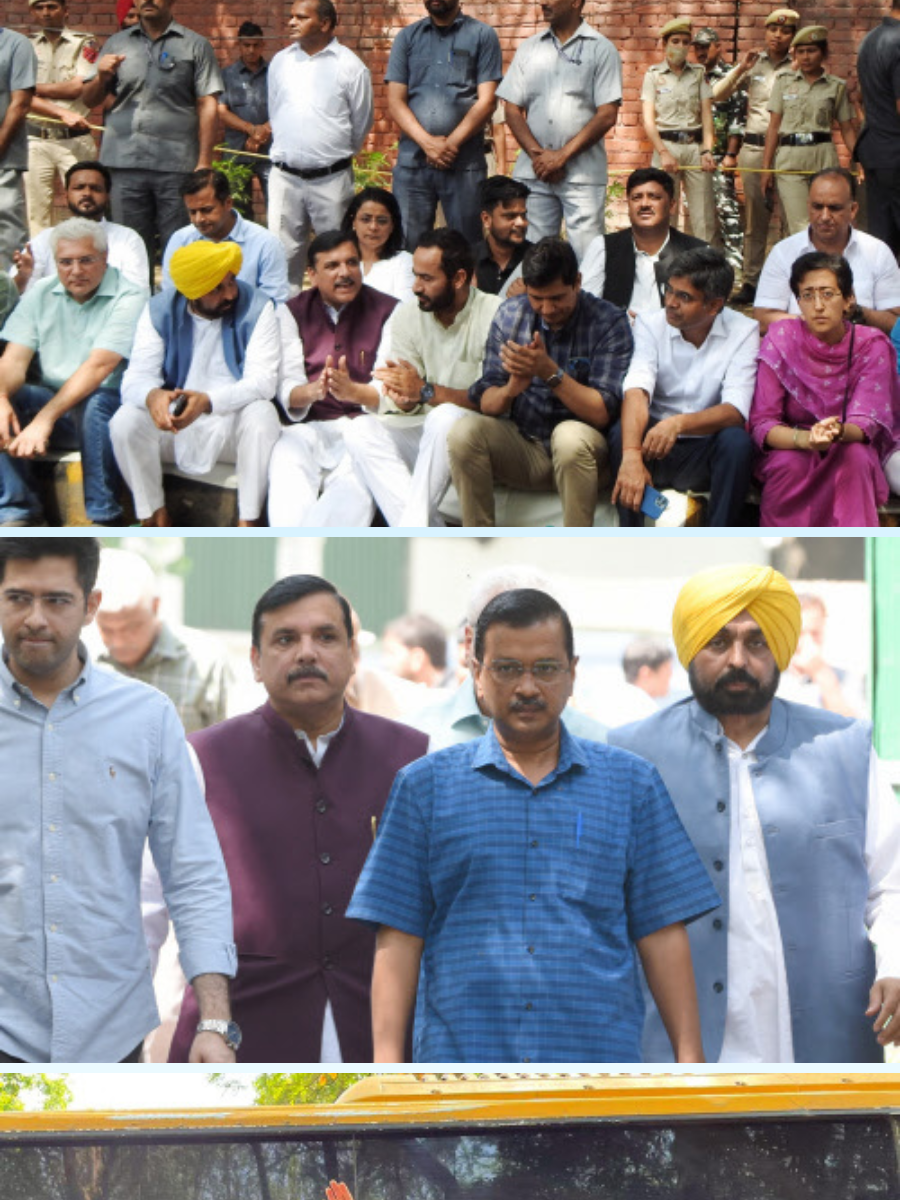 Arvind Kejriwal questioned at CBI headquarters; AAP leaders protest ...