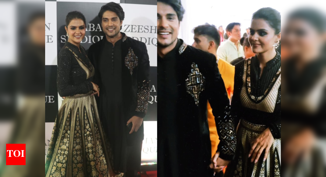 Priyanka Chahar Choudhary and Ankit Gupta walk hand-in-hand at Baba ...