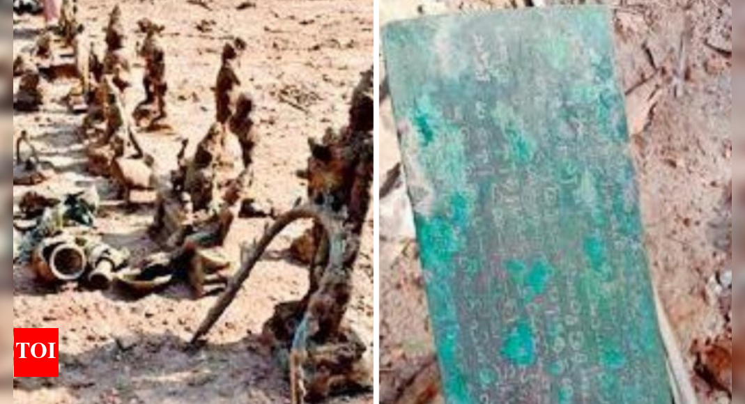 Rare copper plate manuscripts of hymn 'Thevaram' unearthed in Tamil ...