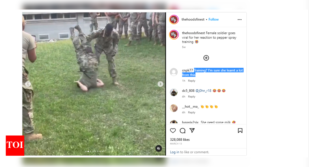 Pepper: A video of a woman soldier training with pepper spray goes ...