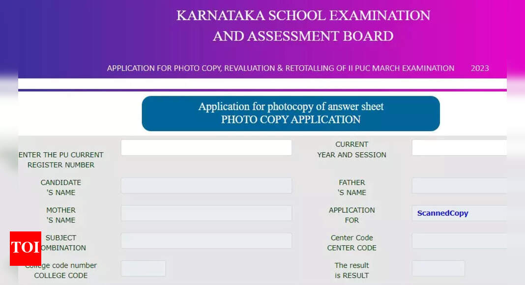 Karnataka 2nd PUC 2023 Result: Scanned copy application begins on kseab ...