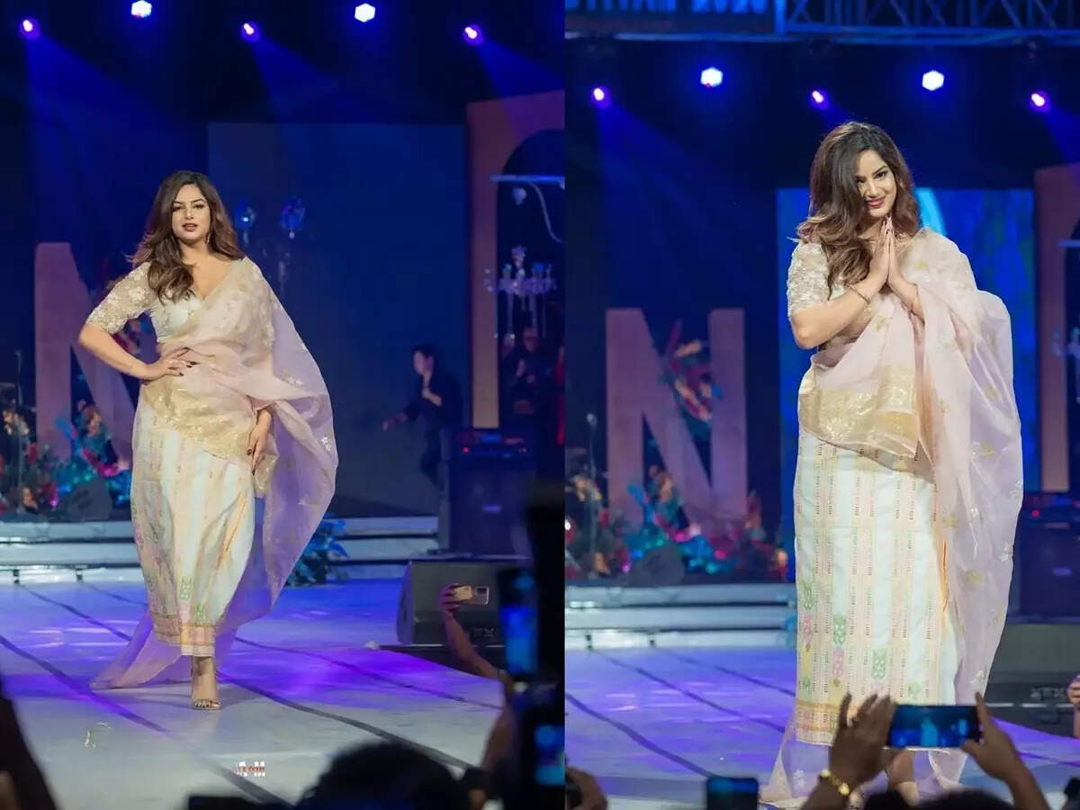 Harnaaz Sandhu walks at the Hun-Thadou Cultural Festival 2023 in Robert ...