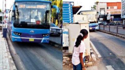 Brts: Brts Stop Entrances Pose Danger To Bus Passengers In Twin Cities | Hubballi News - Times ...