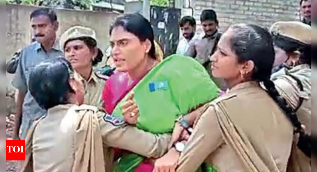 YS Sharmila sent to 14-day judicial custody for assaulting cops in Hyderabad | Hyderabad News ...