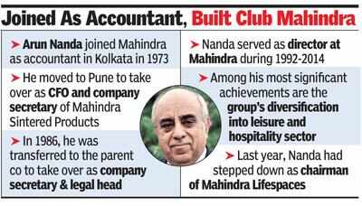 Mahindra’s Nanda steps down after 50 years - Times of India