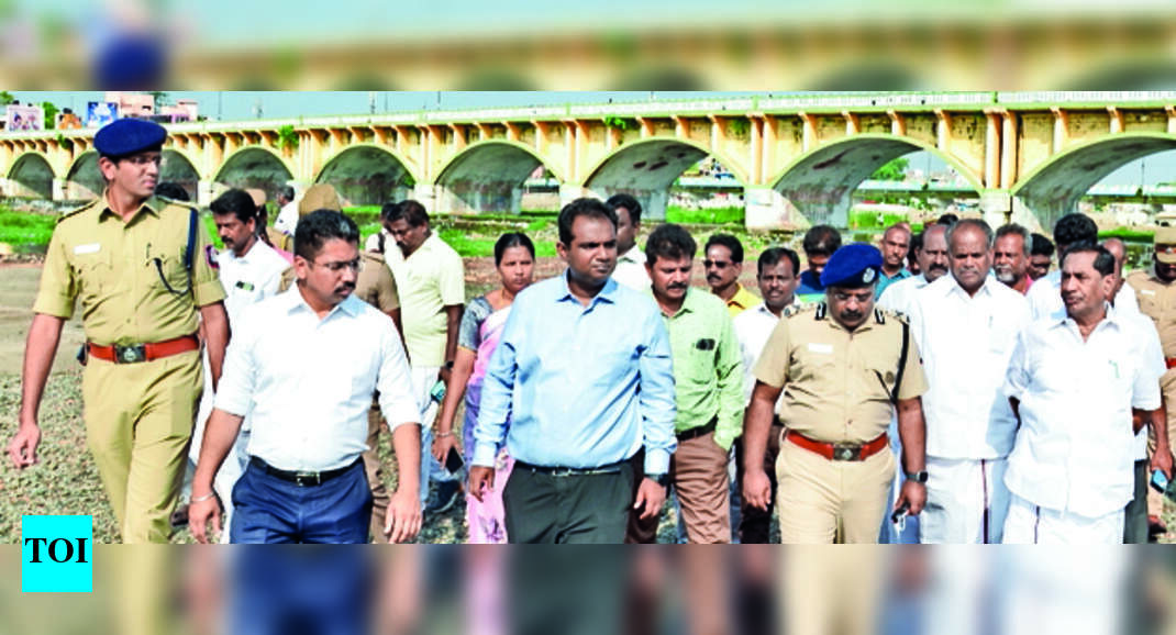 Alagar Entry: Officials Inspect Vaigai Riverbed | Madurai News - Times ...