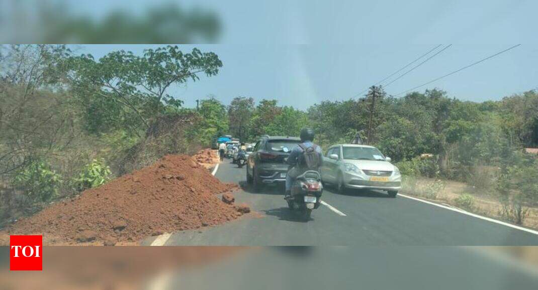 PWD begins levelling work along Gulem rd | Goa News - Times of India