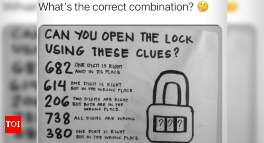 Brain teaser: Can you unlock this? Clues are given in picture - Times ...