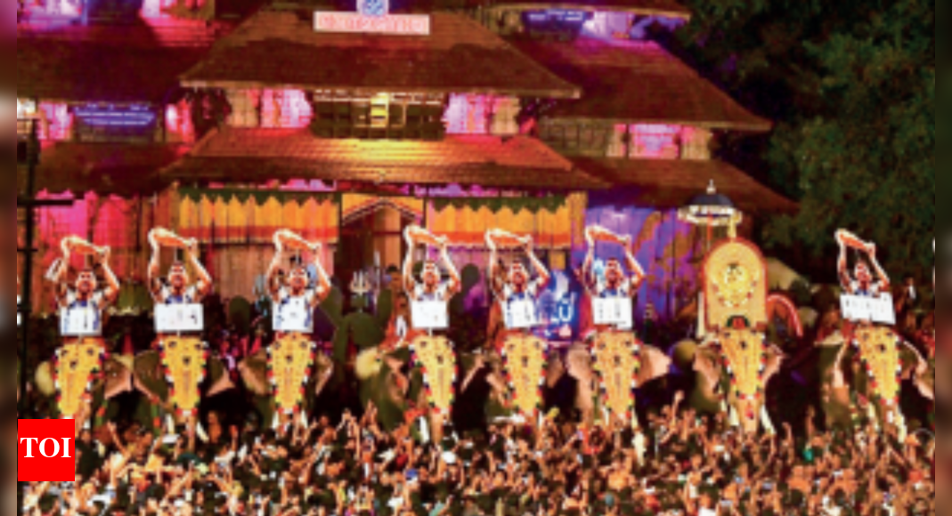 Pooram Unfolds In Full Grandeur | Kochi News - The Times of India