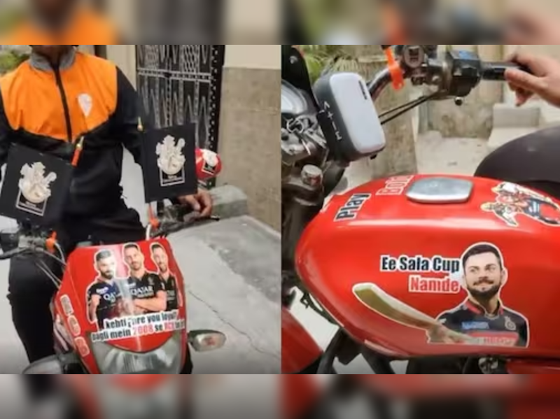 This Swiggy delivery guy is the biggest RCB fan - Times of India This Swiggy delivery guy is the biggest RCB fan - Times of India