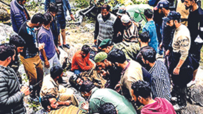 Soldier killed, 2 Army pilots injured in J&K copter crash | Jammu News - Times of India