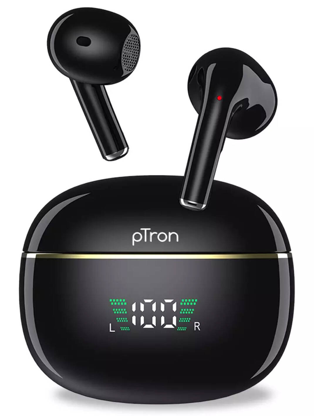 pTron Bassbuds Perl In-Ear Bluetooth v5.3 TWS Earbuds with TruTalk ENC ...
