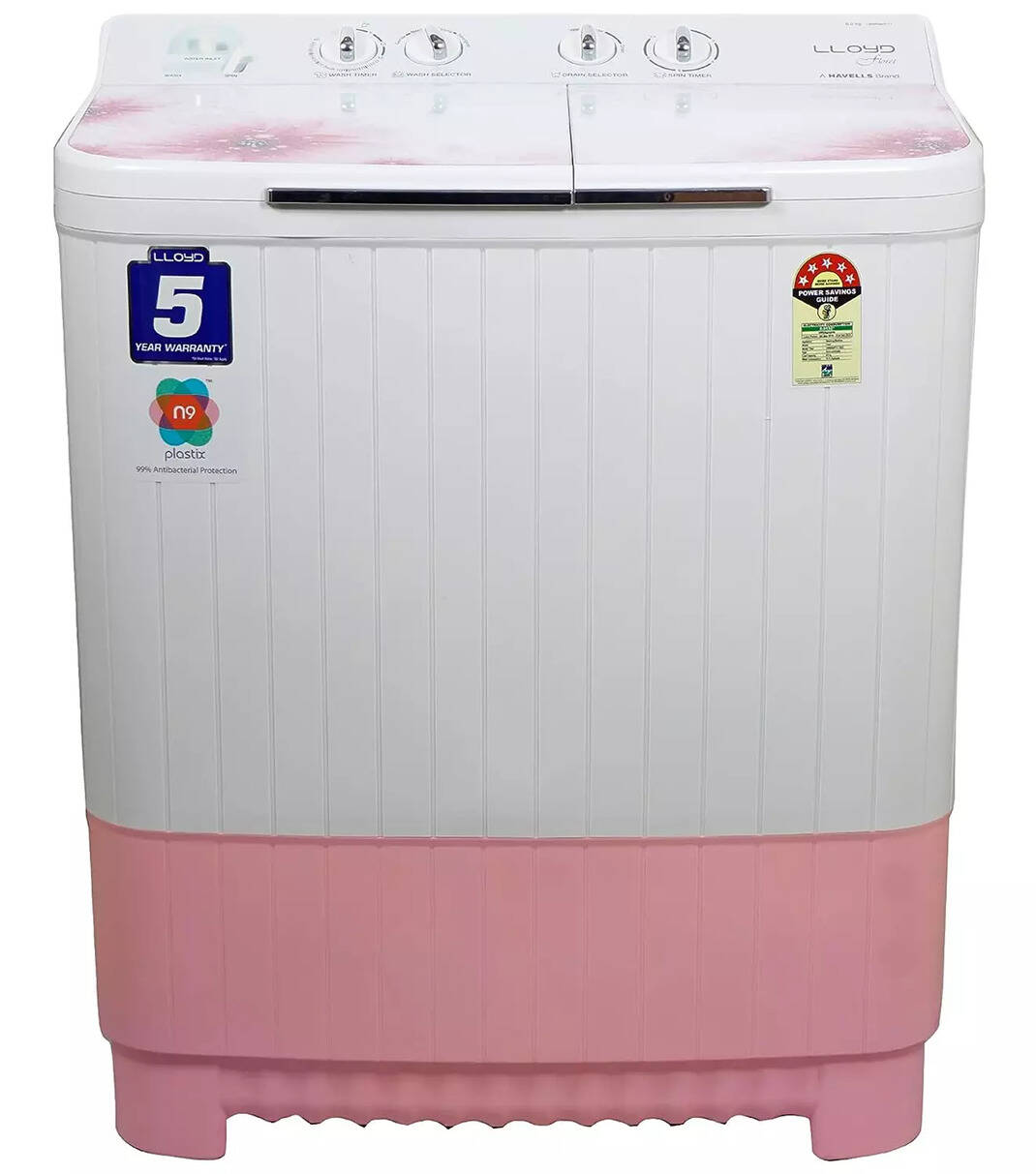 Compare Lloyd LWMS80PT1 8 Kg 5 Star Semi Automatic Top Load Washing ...
