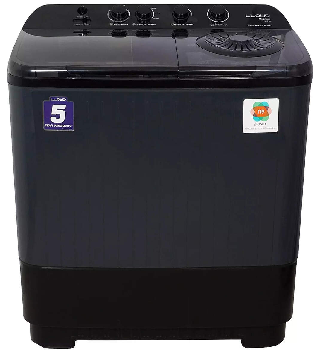 Compare Lloyd GLWMS11ADGMA 11 Kg 5 Star Semi Automatic Top Load Washing ...