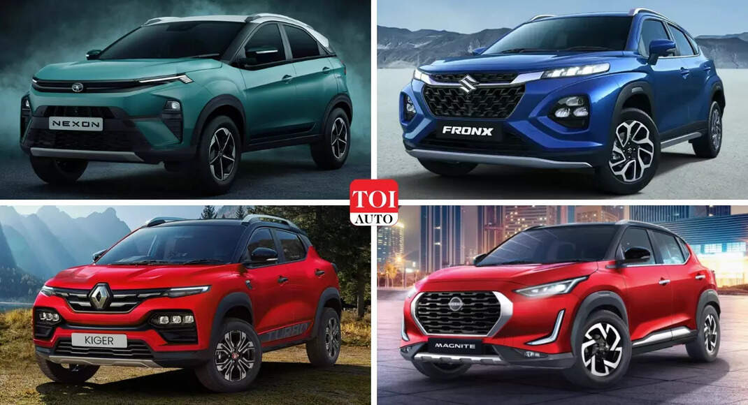 New Tata Nexon vs Maruti Fronx vs Renault Kiger vs Nissan Magnite ...