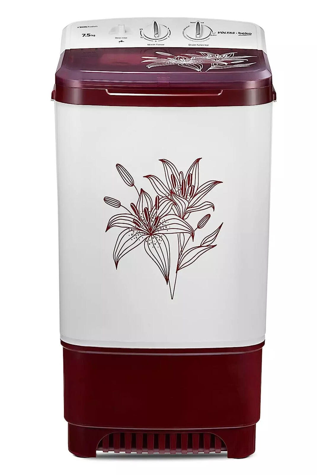 Voltas Beko WST75BBRT 7.5 Kg Semi Automatic Top Load Washing Machine ...