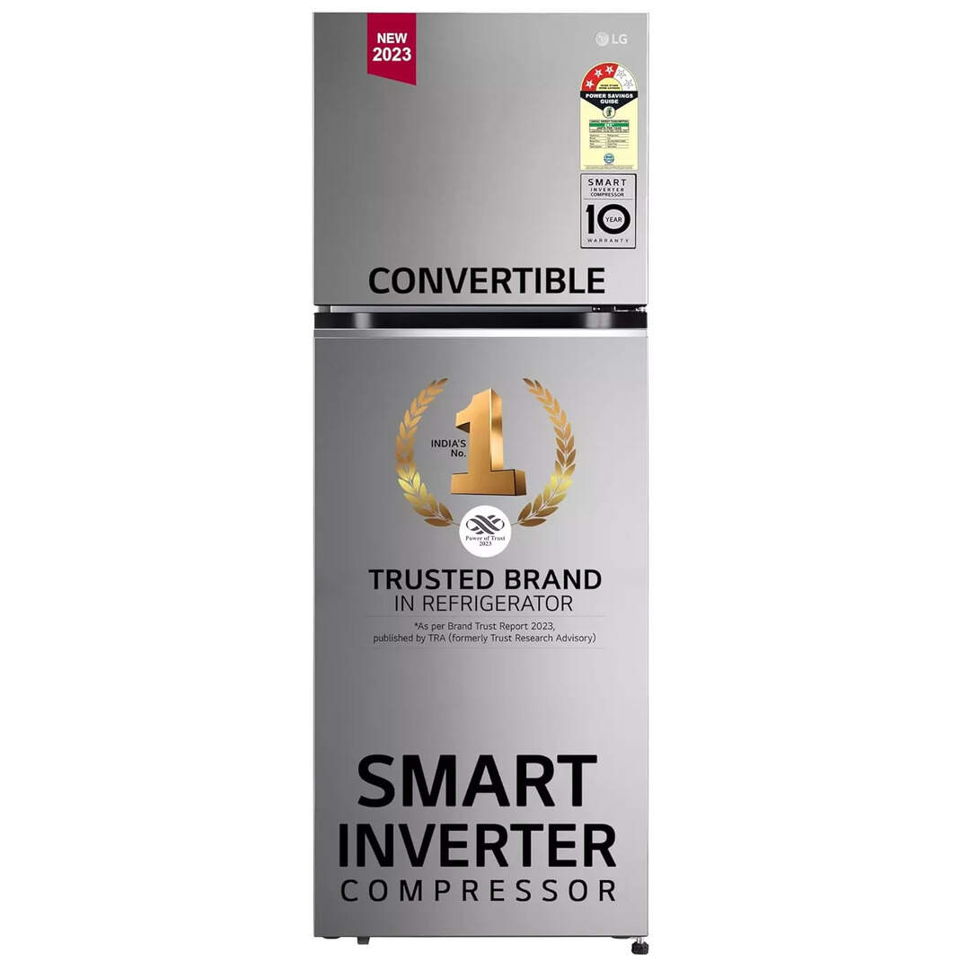 Compare LG Double Door 322 Litres 3 Star Refrigerator GL-S342SPZX vs ...