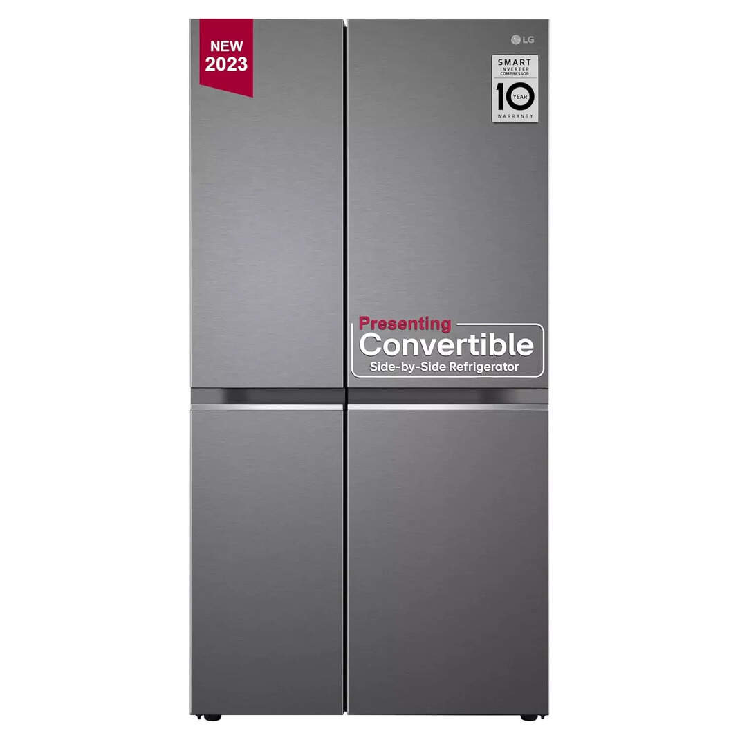 Compare LG Side by Side 650 Litres 2 Star Refrigerator GL-B257HDS3 vs ...