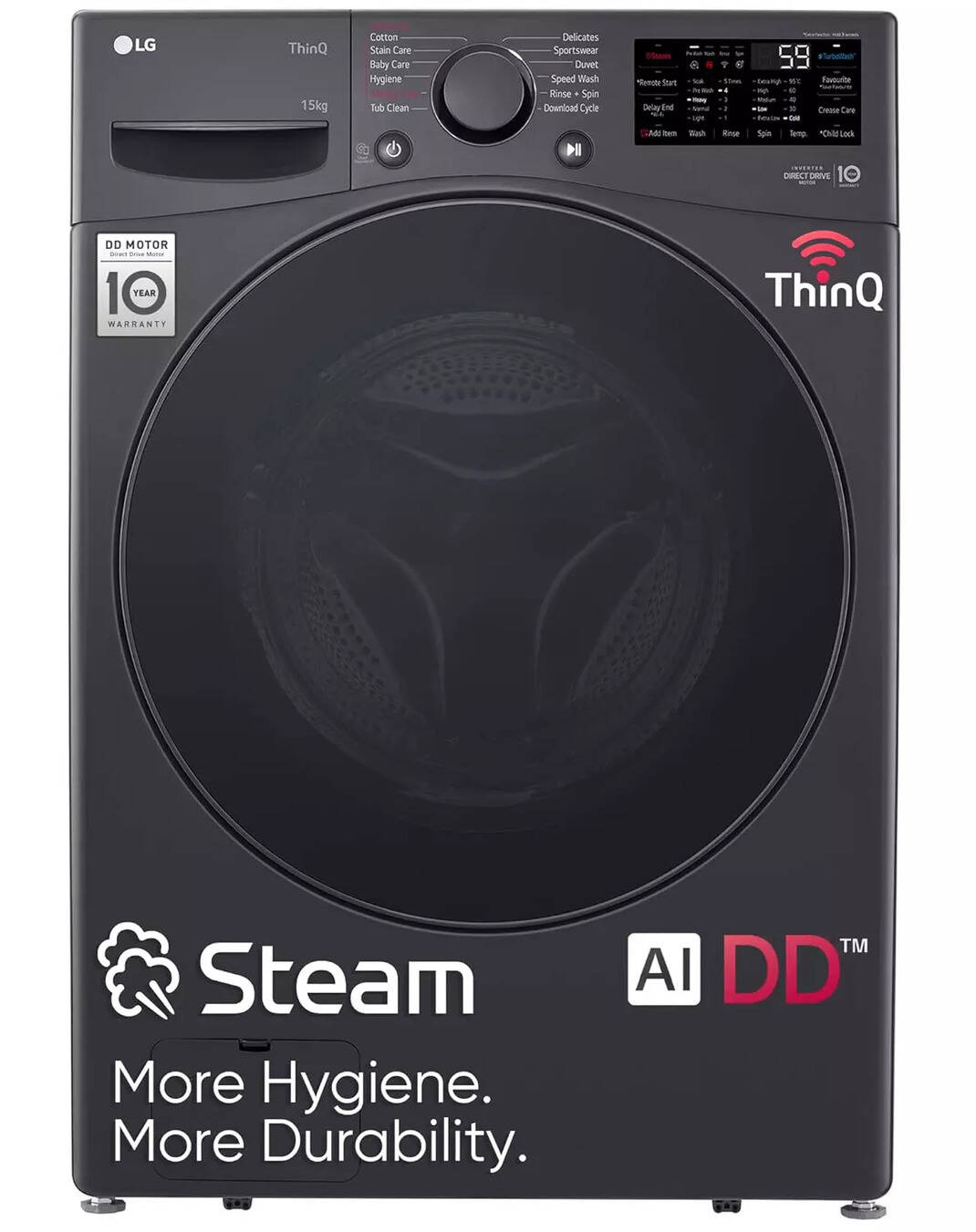 Compare LG FHT1415ZTM 2023 Model 15 Kg 4 Star AI Direct Drive Wi-Fi ...