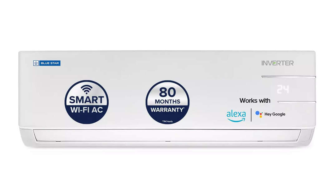 Compare Blue Star ID312YNUS 2024 Model 1.0 Ton 3 Star Smart Wi-Fi Inverter Split AC vs Blue Star ...