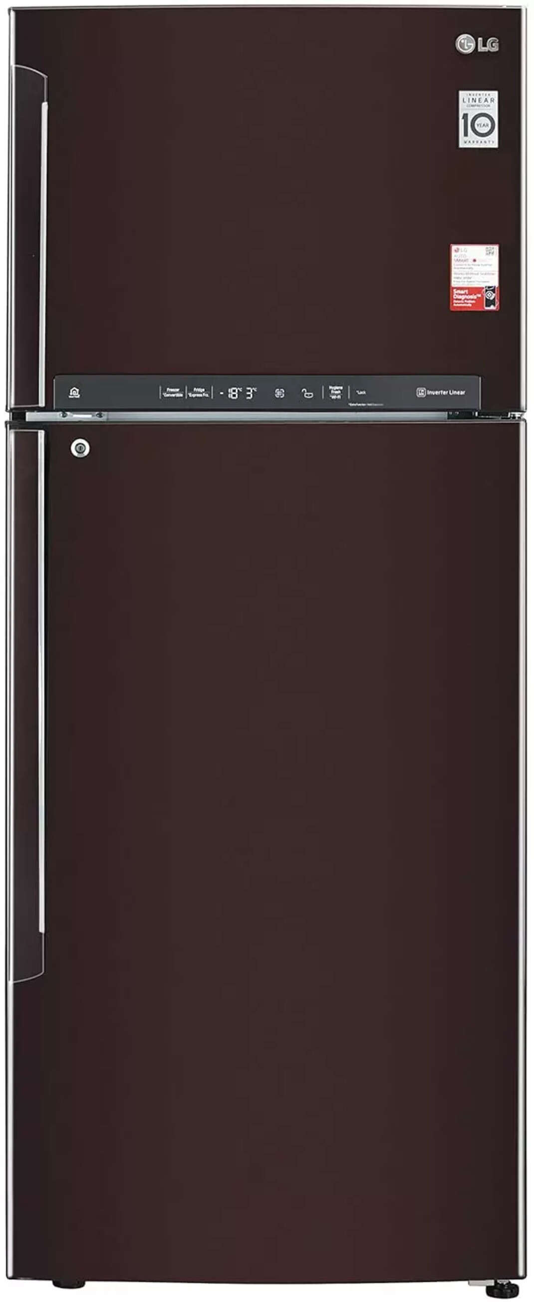Compare LG Double Door 471 Litres 2 Star Refrigerator GL-T502FRS2 vs ...