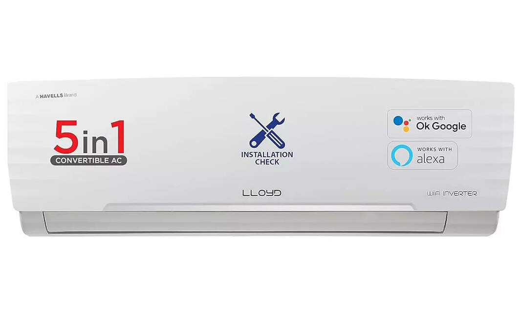 Lloyd GLS18V5FWCXV 2023 Model 1.5 Ton 5 Star WiFi Inverter Split AC ...