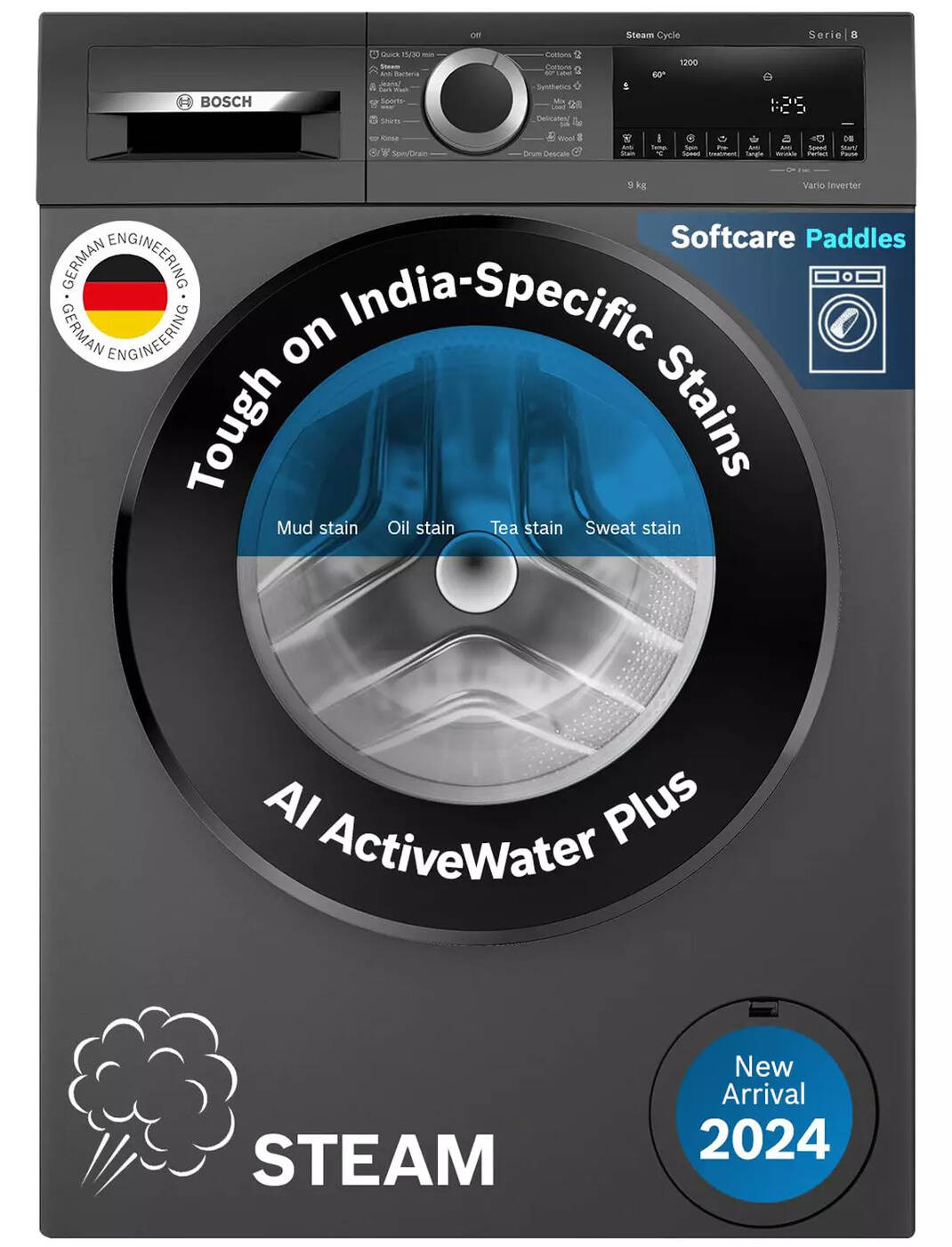 Compare Bosch WGA1420TIN 9 Kg 5 Star Fully Automatic Front Load Washing ...