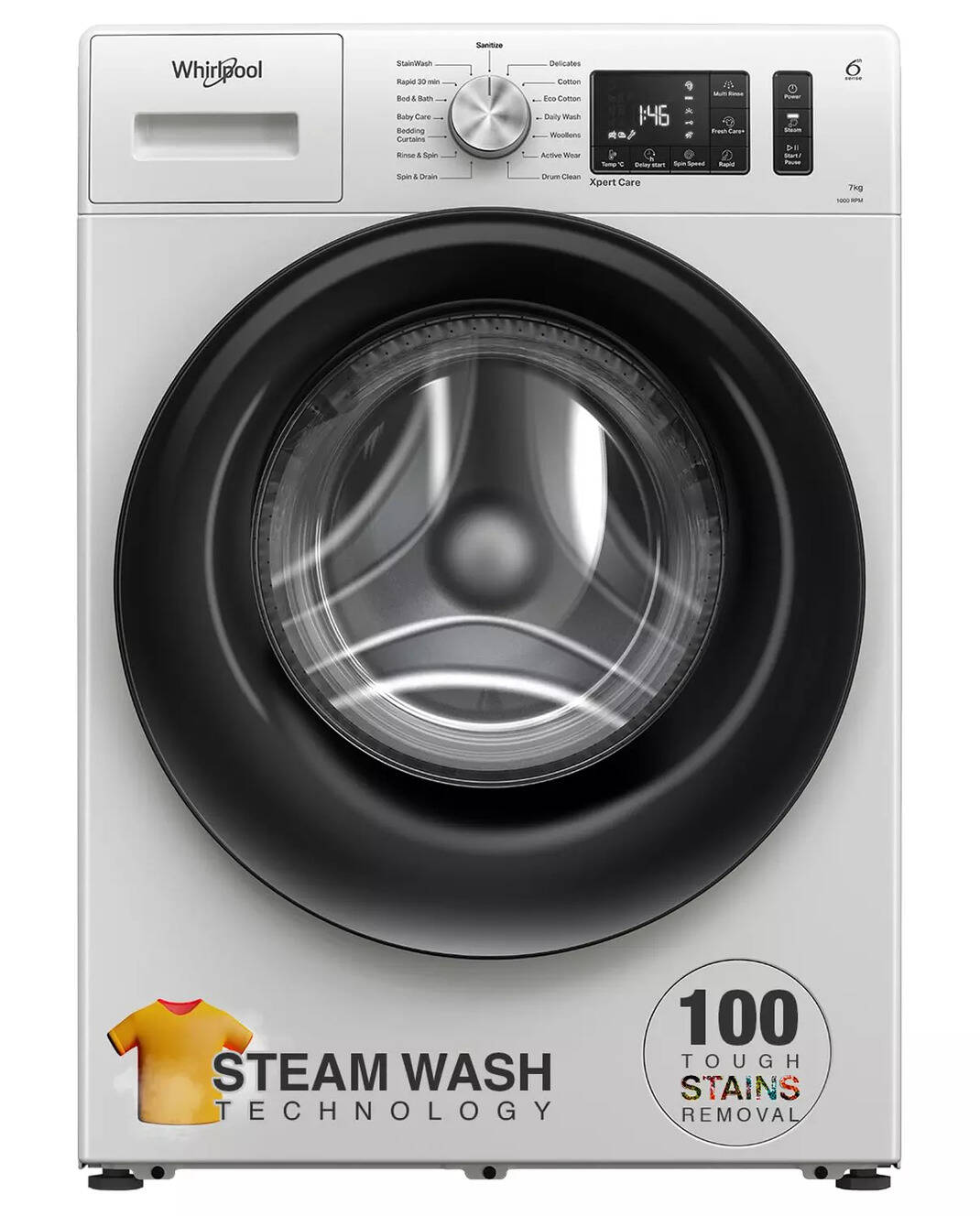 Whirlpool XS7010BWW52E 2024 Model 7 Kg Steam Technology Inverter Fully ...