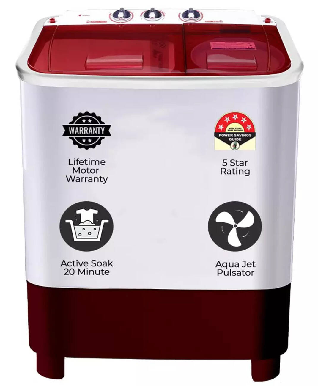 Power Guard PG65WM-BG-OP 6.5 Kg 5 Star Semi Automatic Top Load Washing Machine Online at Best ...