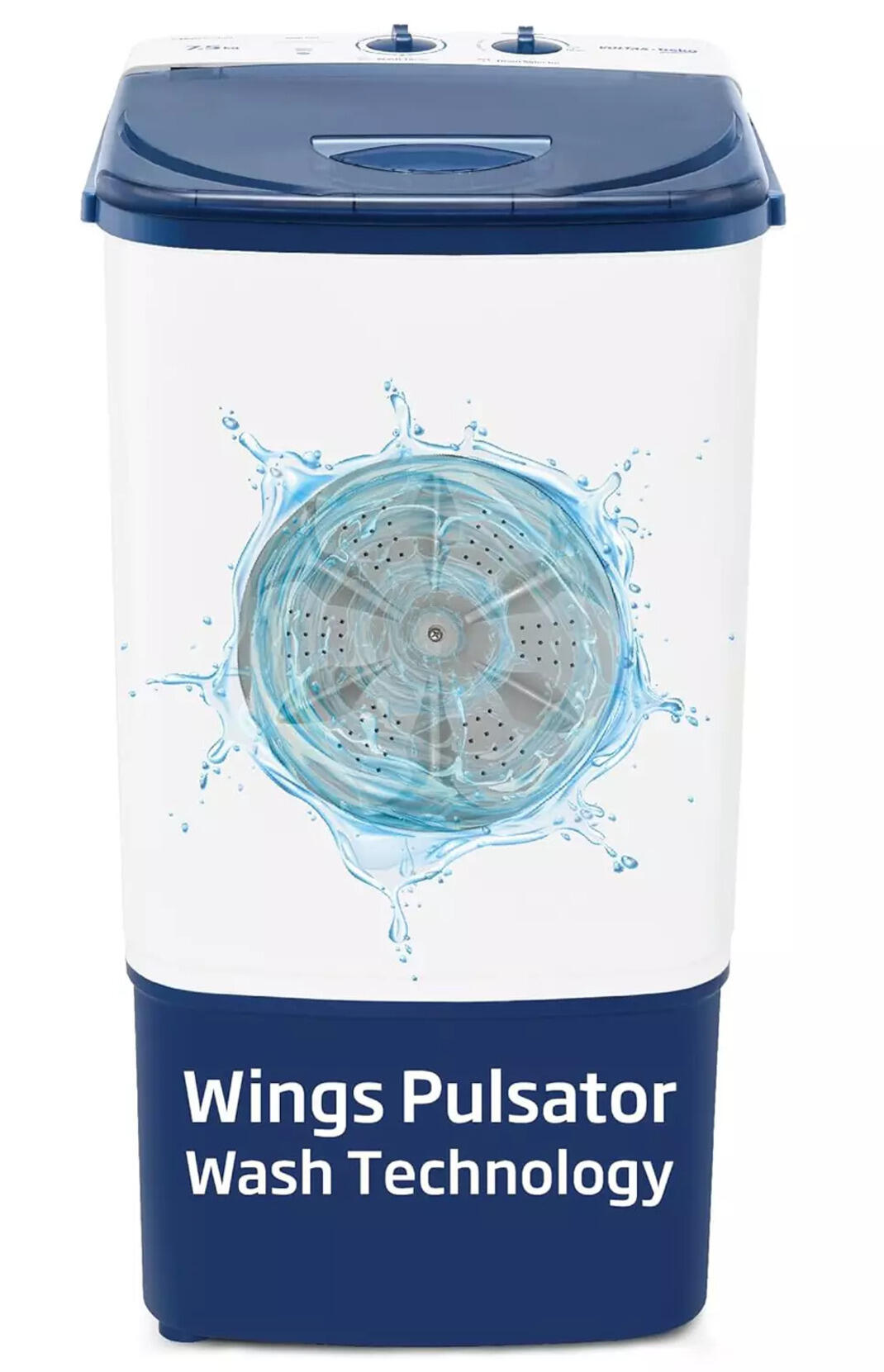 Compare Voltas Beko WST75UC/BLSSWH2PTD 7.5 Kg Semi Automatic Top Load ...