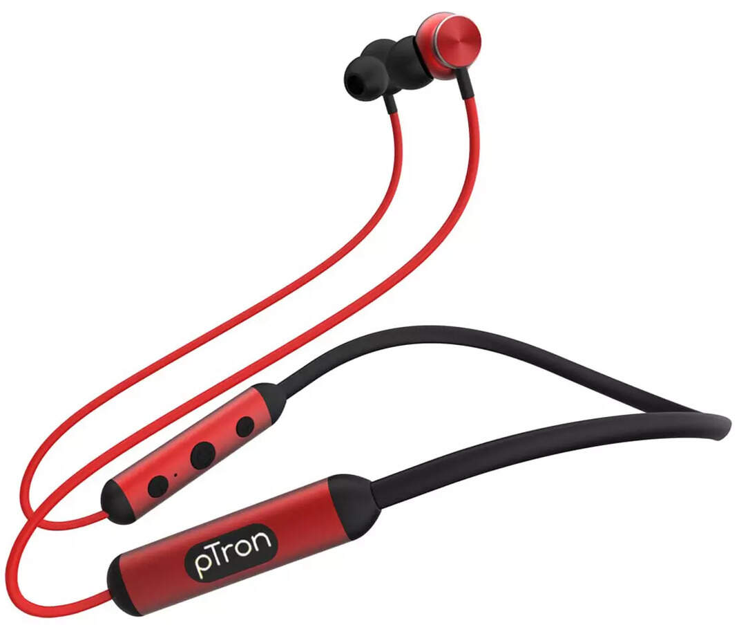 pTron InTunes Ultima In-Ear Wireless Bluetooth v5.0 Neckband with Mic ...