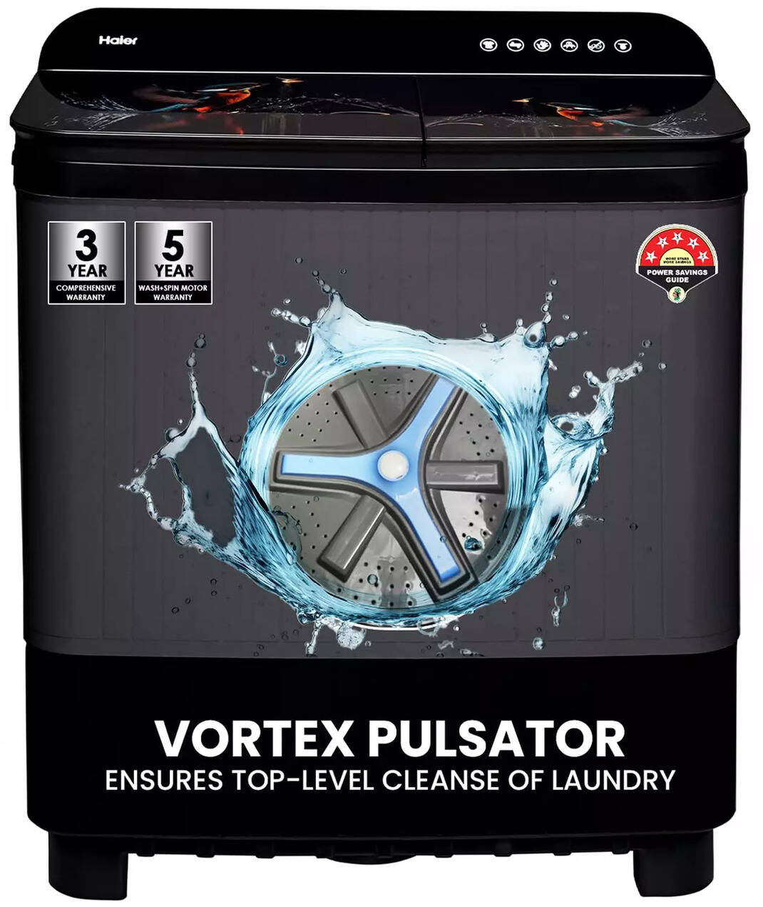 Haier HTW110-178FL 2024 Model 11 Kg 5 star Semi Automatic Top Load ...