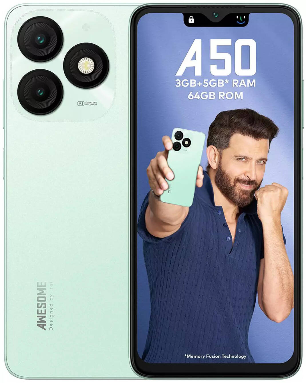 Itel A50 (64 GB Storage, 6.6-inch Display) Price and features