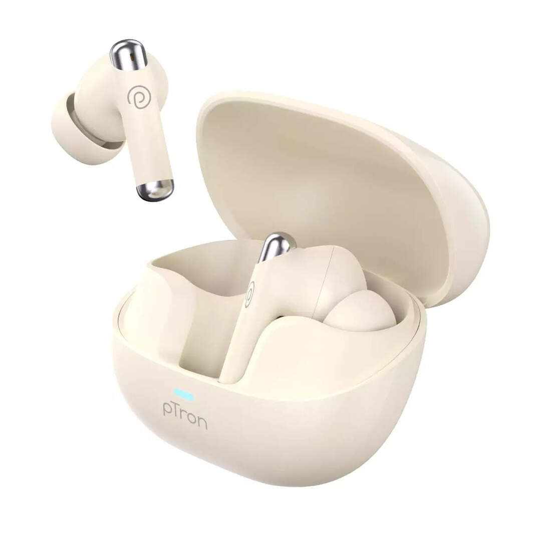 Compare pTron Zenbuds Evo X5 34dB ANC Bluetooth v5.3 TWS Earbuds (Pearl ...