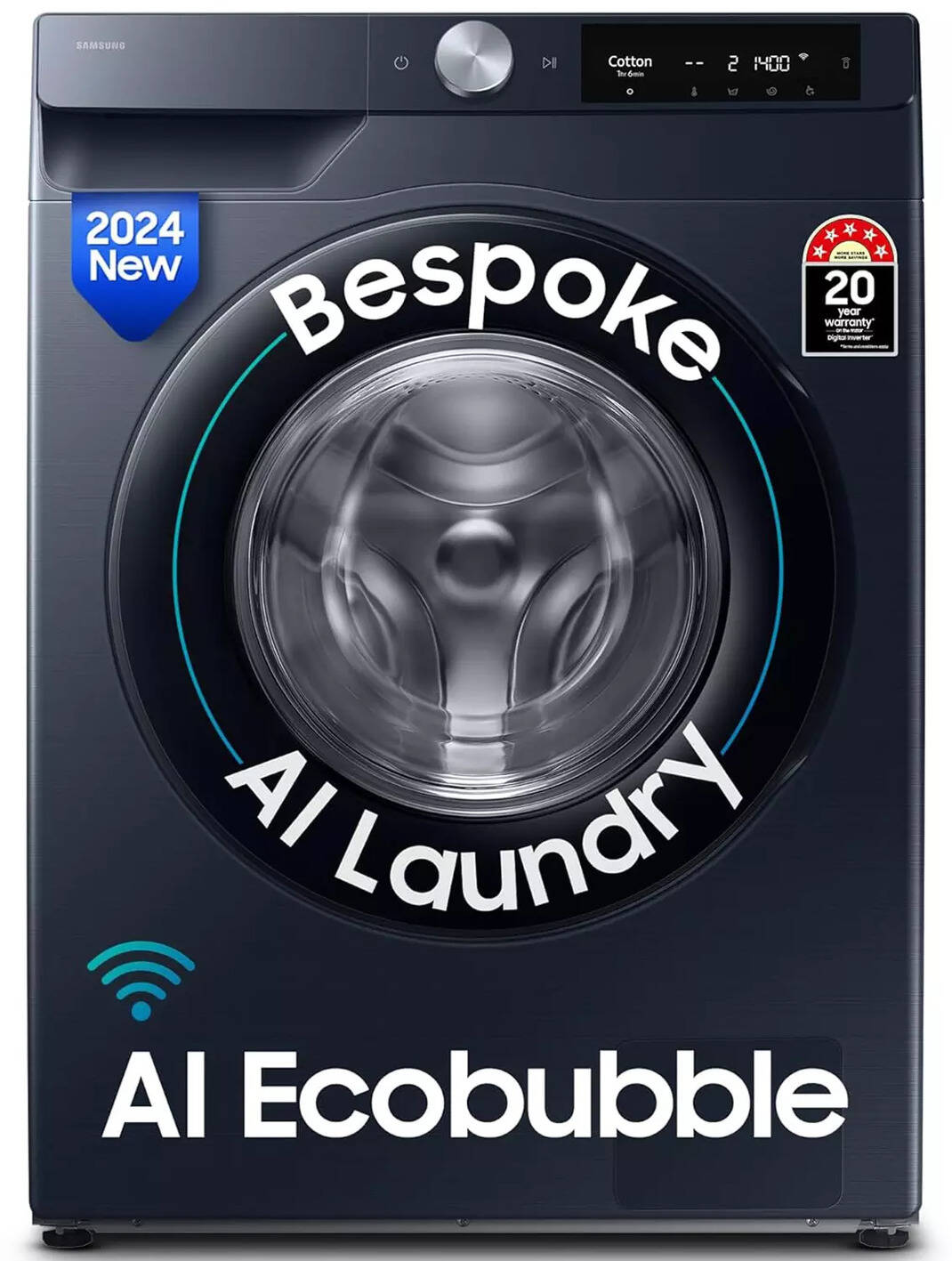 Samsung WW12DG6B24ASTL 12 Kg 5 Star, AI Ecobubble, Wi-Fi, Fully ...