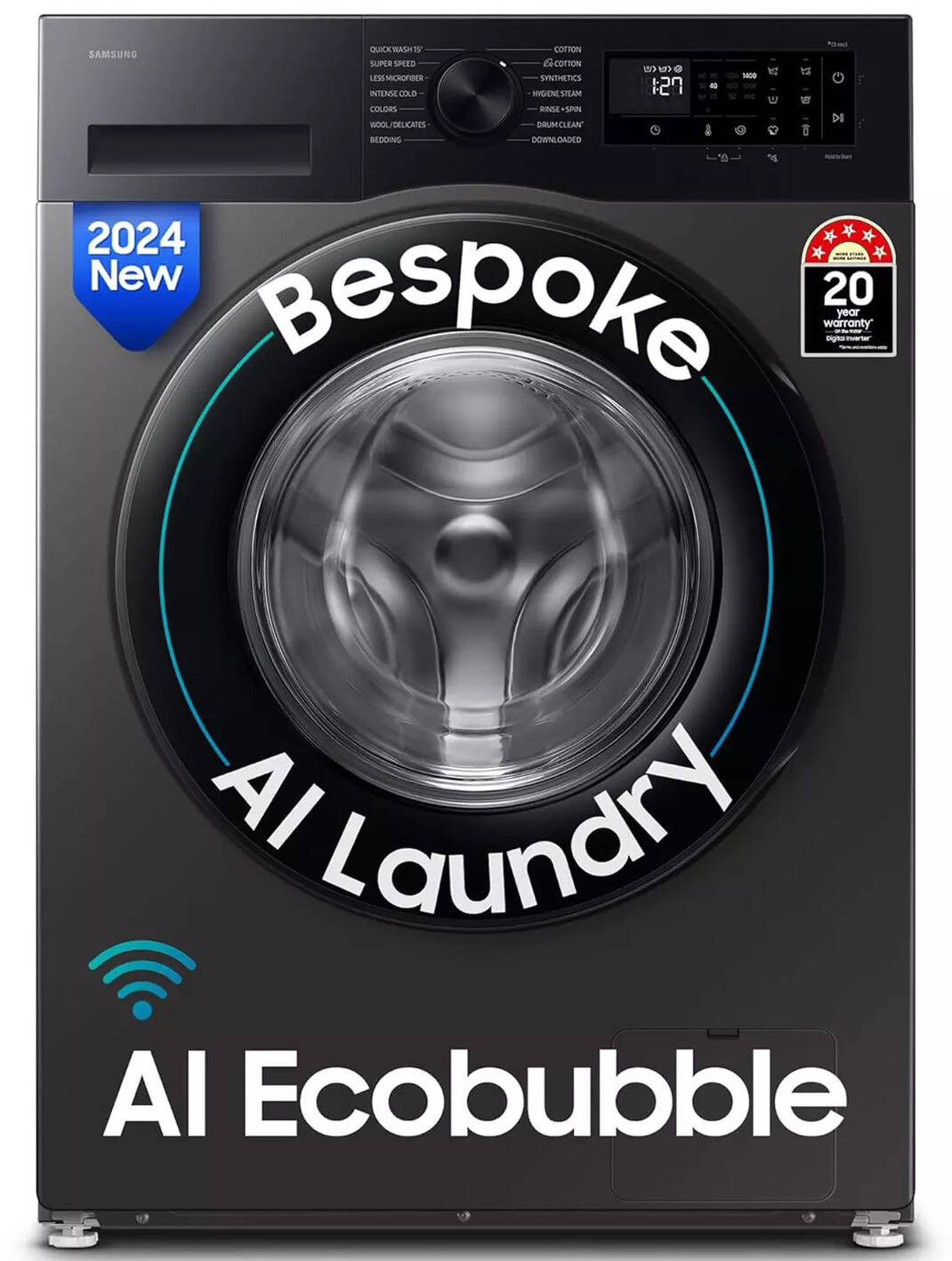 Samsung WW12DG5B24ASTL 12 Kg 5 Star, AI Ecobubble, Wi-Fi, Fully ...