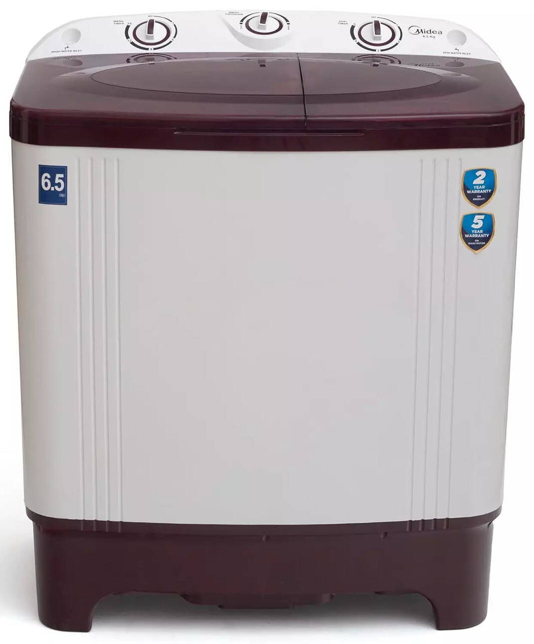 Midea MWMSA065PPG (MW) 6.5 Kg Semi Automatic Top Load Washing Machine ...