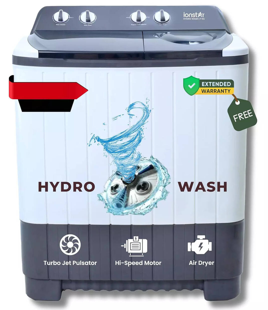 Compare Ionstar STAR70-DLX 7 Kg 2024 Hydro Wash Semi Automatic Top Load Washing Machine vs ...