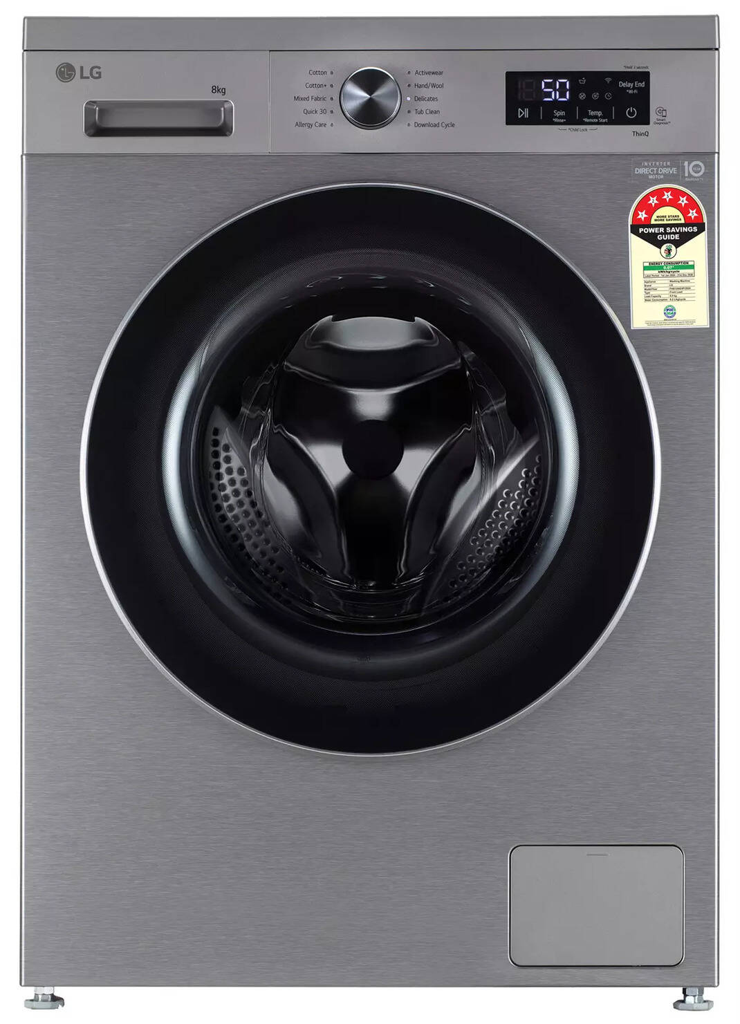 LG VB, FHB1208Z4P 8 Kg 5 Star Wi-Fi Inverter Fully Automatic Front Load ...