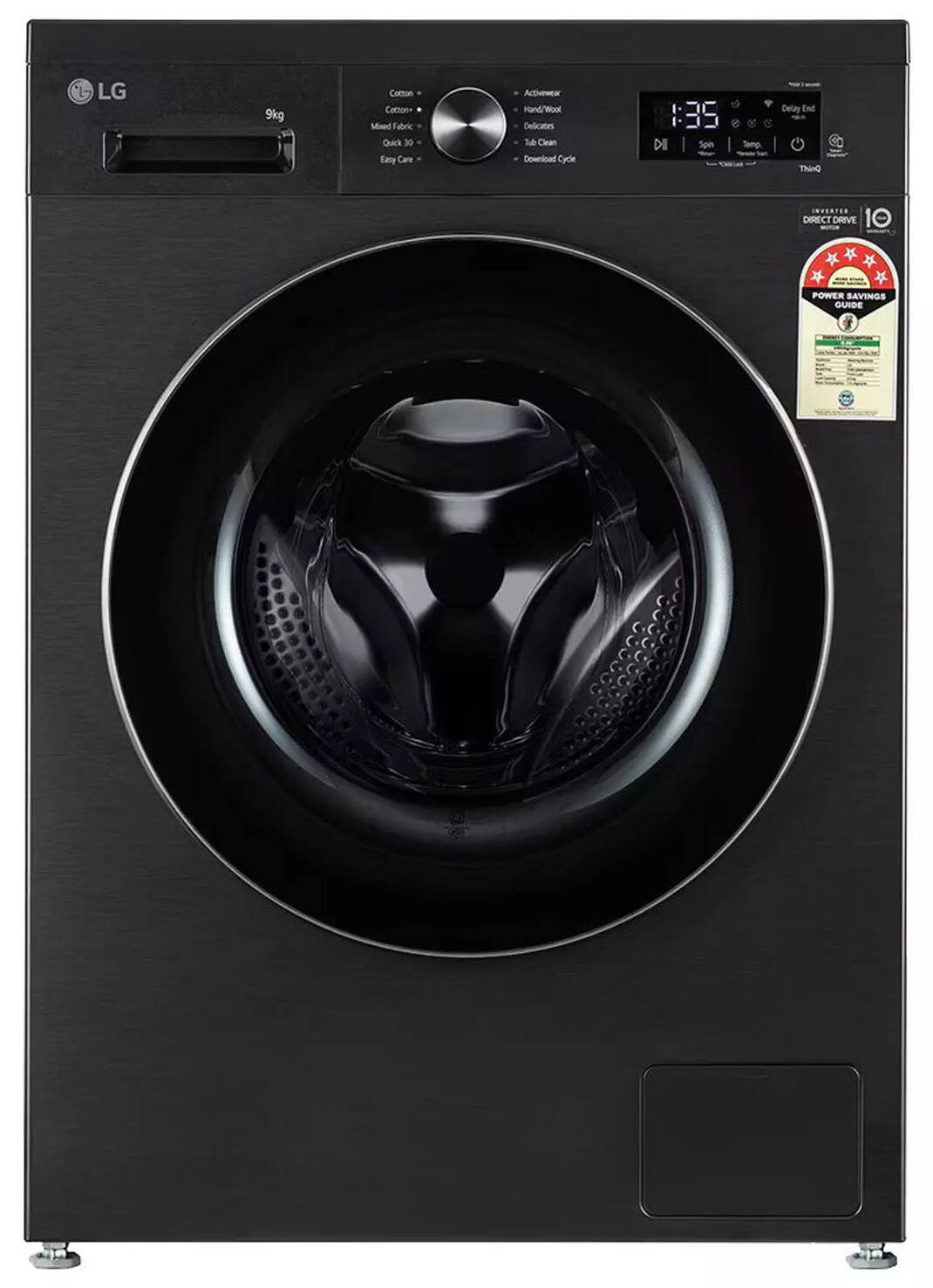 LG FHB1209Z4B 9 Kg 5 Star Wi-Fi Inverter Fully Automatic Front Load ...