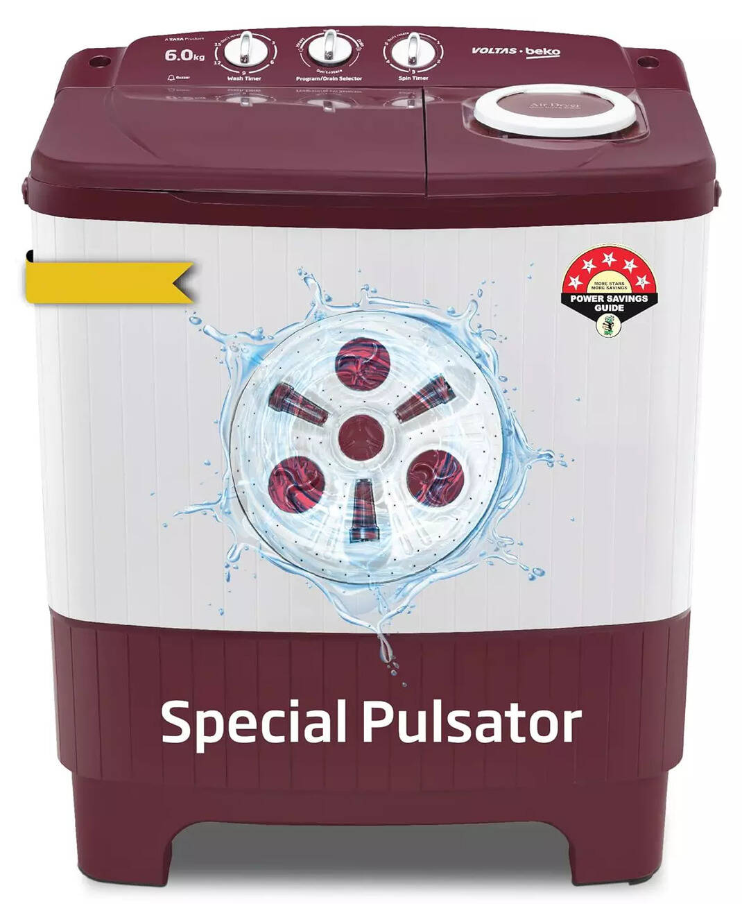 Voltas Beko A Tata Product WTT60UNX/OK3R0R0W01 2024 Model 6 kg 5 Star ...