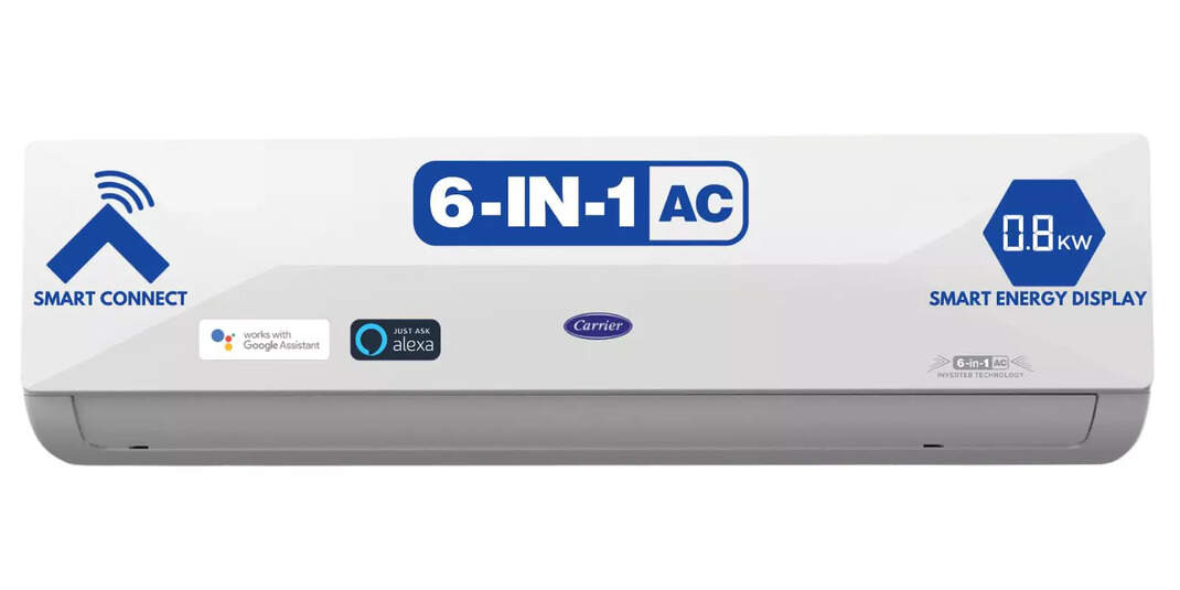 Compare Carrier CAI12EE5R35W0 2025 Model 1 Ton 5 Star Wi-Fi Smart ...