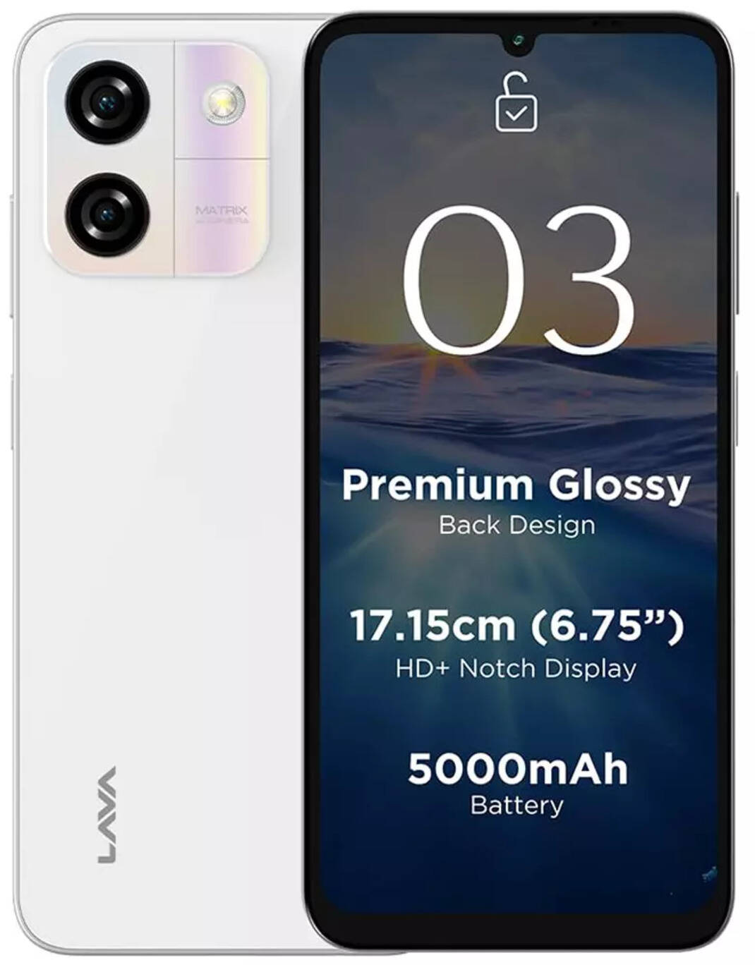 Lava O3 (64 GB Storage, 5000 mAh Battery) Price and features