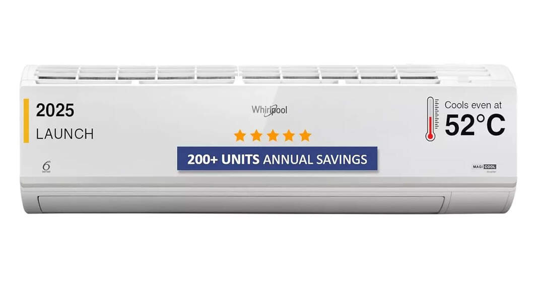 Whirlpool SAI16P55MCP0 2025 Model 1.5 Ton 5 Star, Magicool Inverter ...